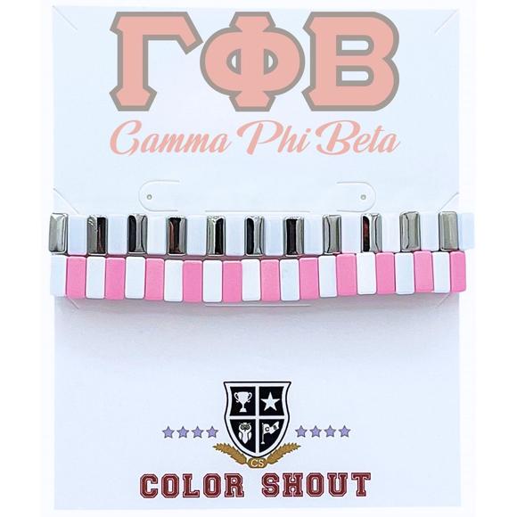COLOR SHOUT | Jewelry | New Color Shout Unisex Gamma Phi Beta Enamel ...